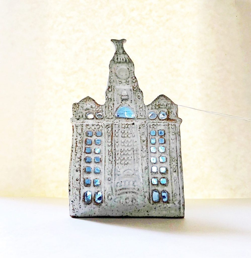 Liverpool Liver Buildings - Ceramic Votive Sculpture - Rose B Designs